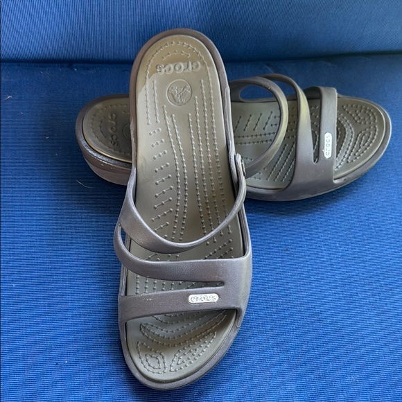 CROCS | Shoes | Crocs Brown Sandals With Ventilation And Rotating Heel ...